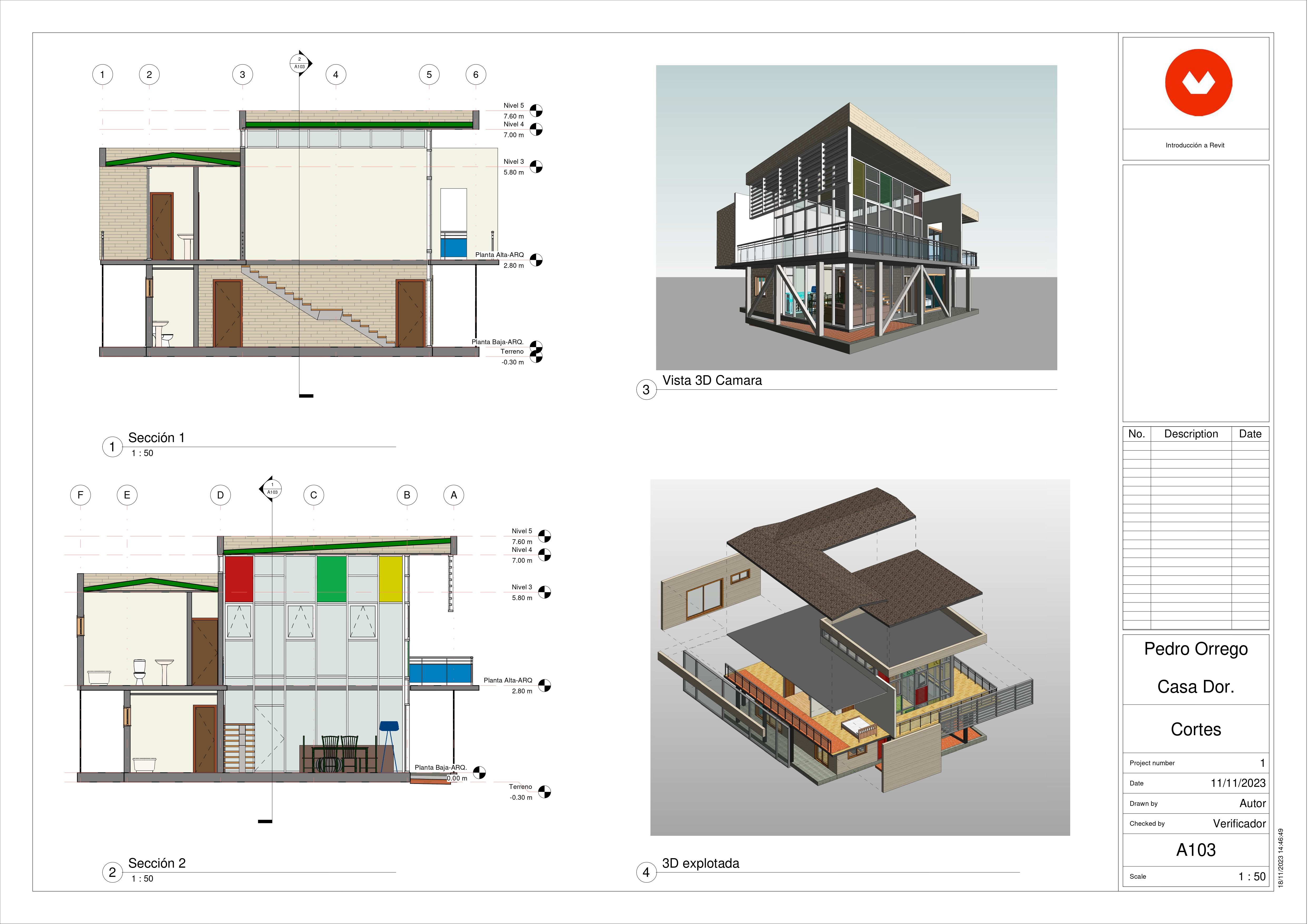 Mi proyecto del curso: Diseño y modelado arquitectónico 3D con Revit | Domestika